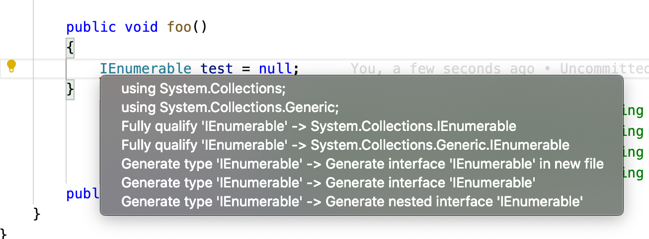 Quick Fix (Ctrl + . ) Issue - Doesn't show required namespaces · Issue #1764 · dotnet/vscode ...