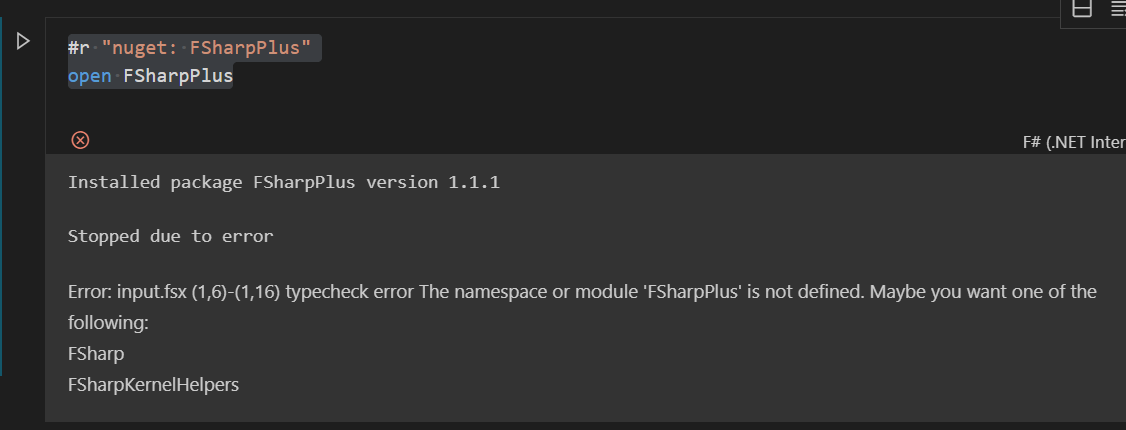 F Nuget Reference Doesnt Work In Vscode Notebooks · Issue 523 · Dotnetinteractive · Github