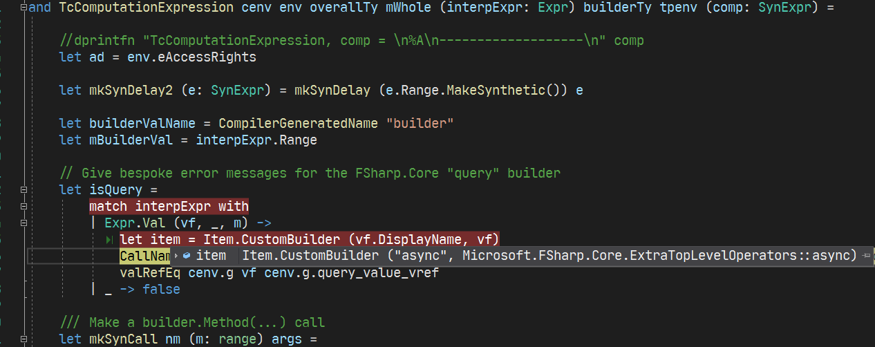 CE builder syntax no longer colored as keyword color · Issue #9732 · dotnet/fsharp · GitHub