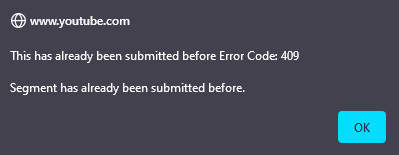 Submitting chapters with the same timings as an already existing chapter but with different ...