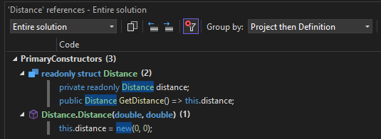 Search for instances of Primary Constructor usage · Issue #70436 · dotnet/roslyn · GitHub