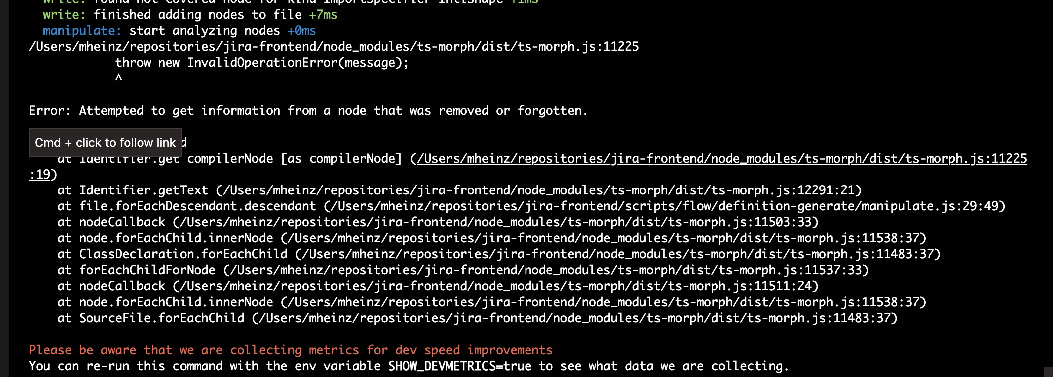 How to work with `node.wasForgotten` in forEachDescendant. · Issue #738 · dsherret/ts-morph · GitHub