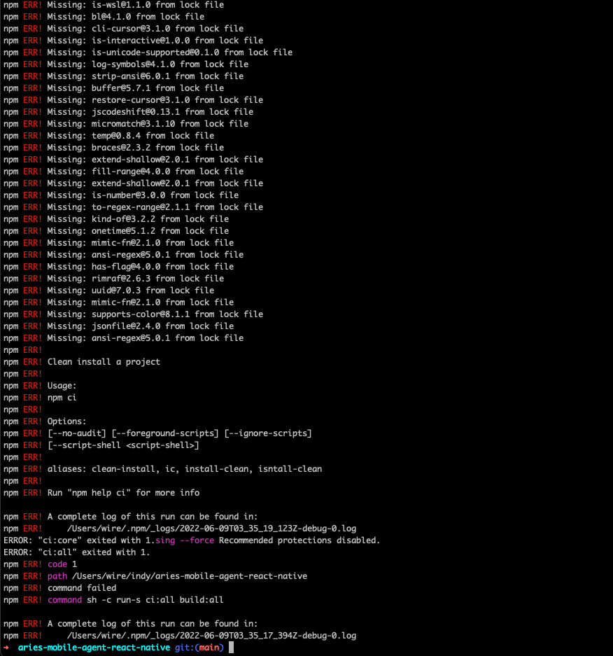 Unable to run npm install as per the instructions in the README · Issue #347 · openwallet ...