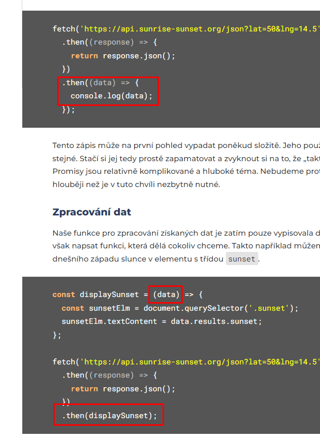 Jednotné volání funkcí · Issue #327 · Czechitas-podklady-WEB/daweb-vyuka · GitHub