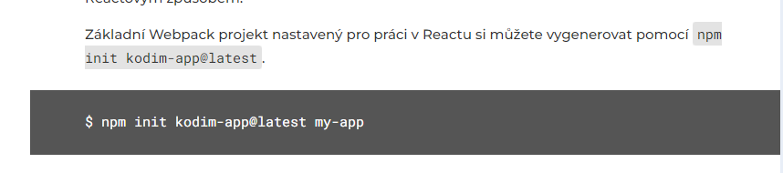 Návod na založení React projektu · Issue #389 · Czechitas-podklady-WEB/daweb-vyuka · GitHub