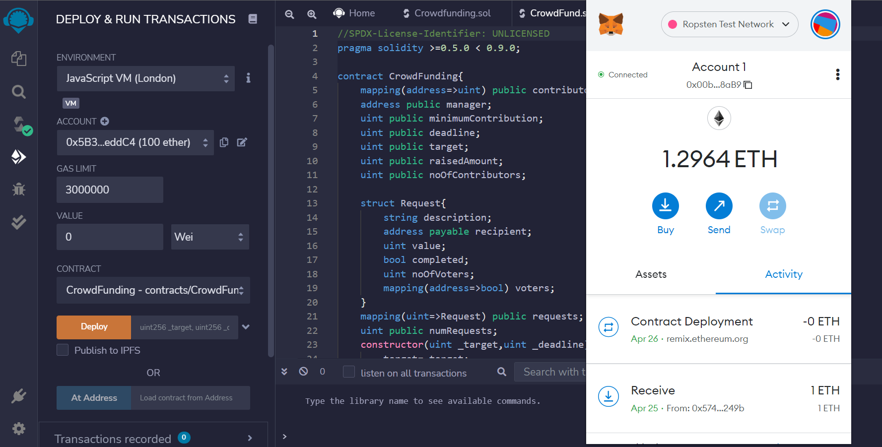 GitHub - Anudora572/Crowdfunding: esigned a smart contract using Solidity, where Any contributor ...