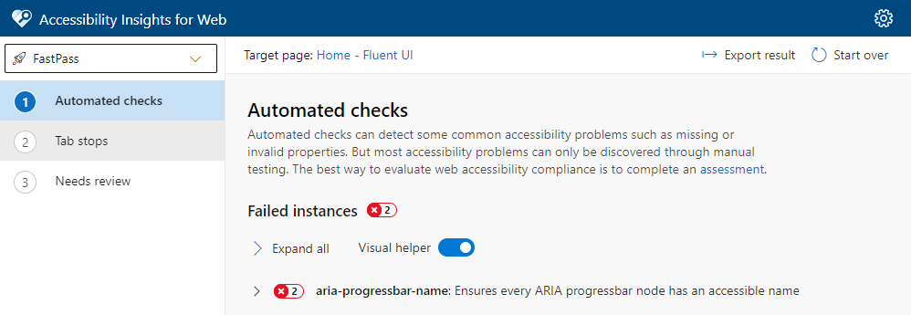Accessibility: aria-label/title attribute missing in ProgressIndicator component internal class ...