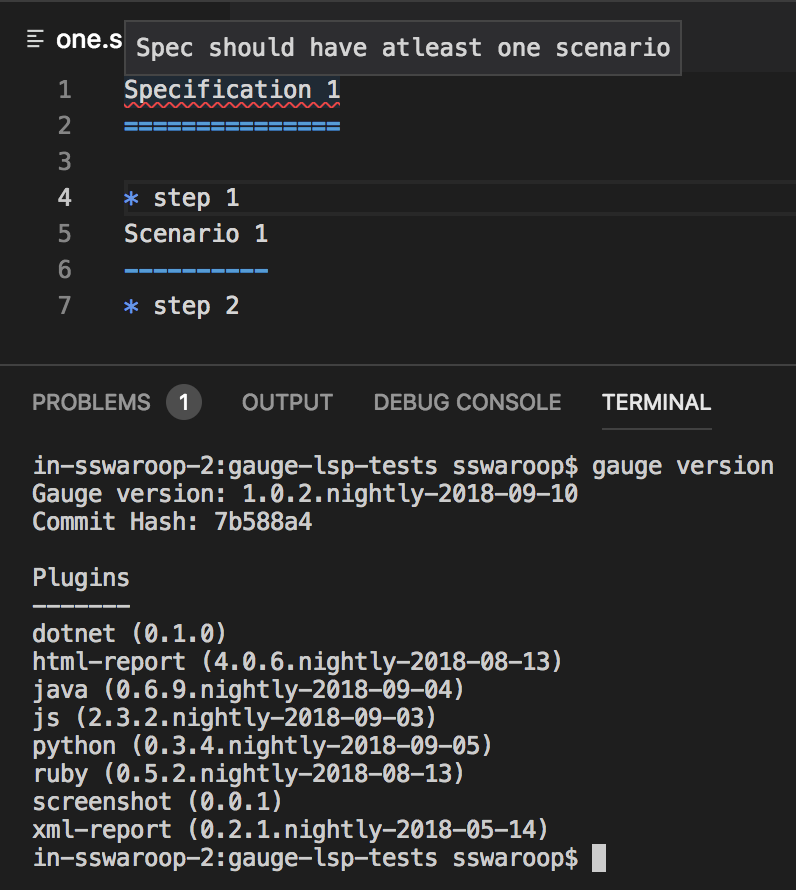 consecutive step and scenarios: incorrect validation · Issue #1153 · getgauge/gauge · GitHub