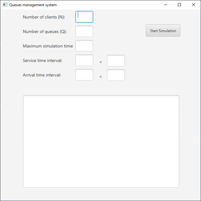 GitHub - TudorTrasculescu123/Queue-simulator: A desktop application built in Java using JavaFX ...
