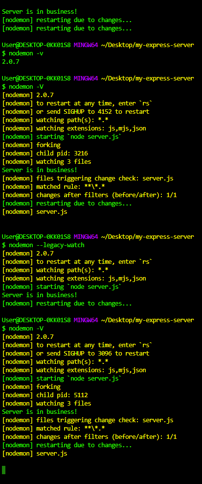 Nodemon fails to restart the app · Issue #1854 · remy/nodemon · GitHub