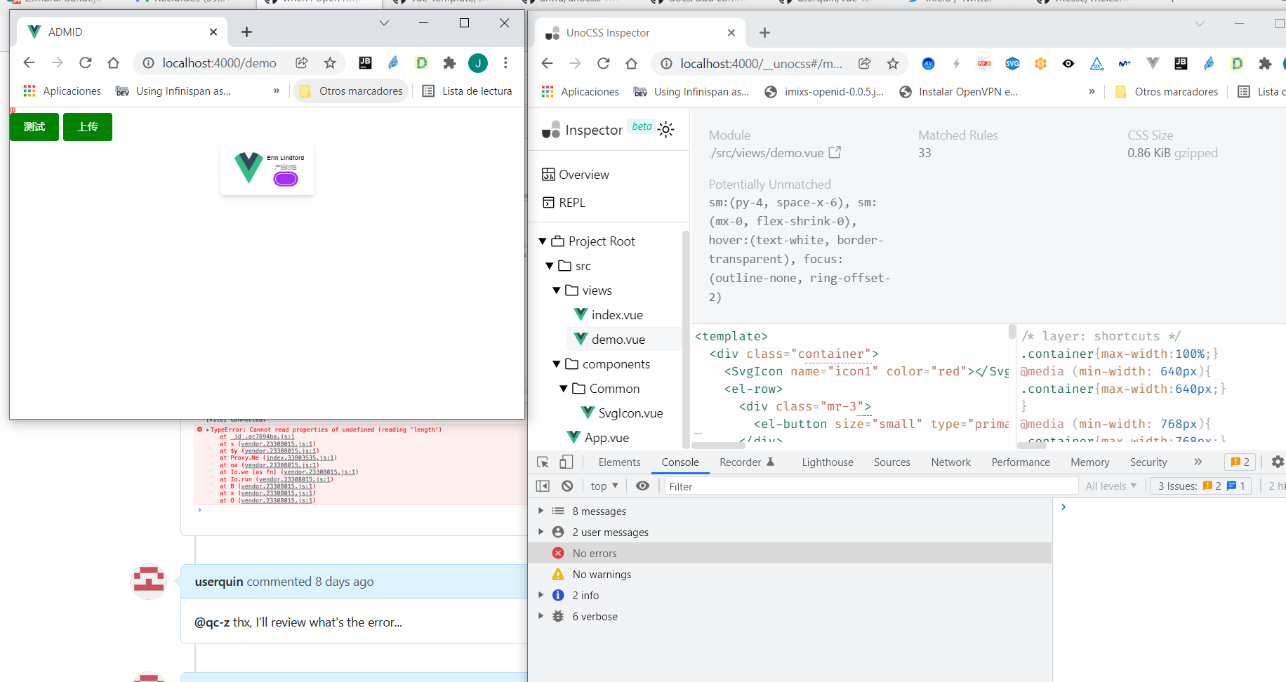 when i open http://localhost:4000/__unocss; error : Cannot read properties of undefined (reading ...