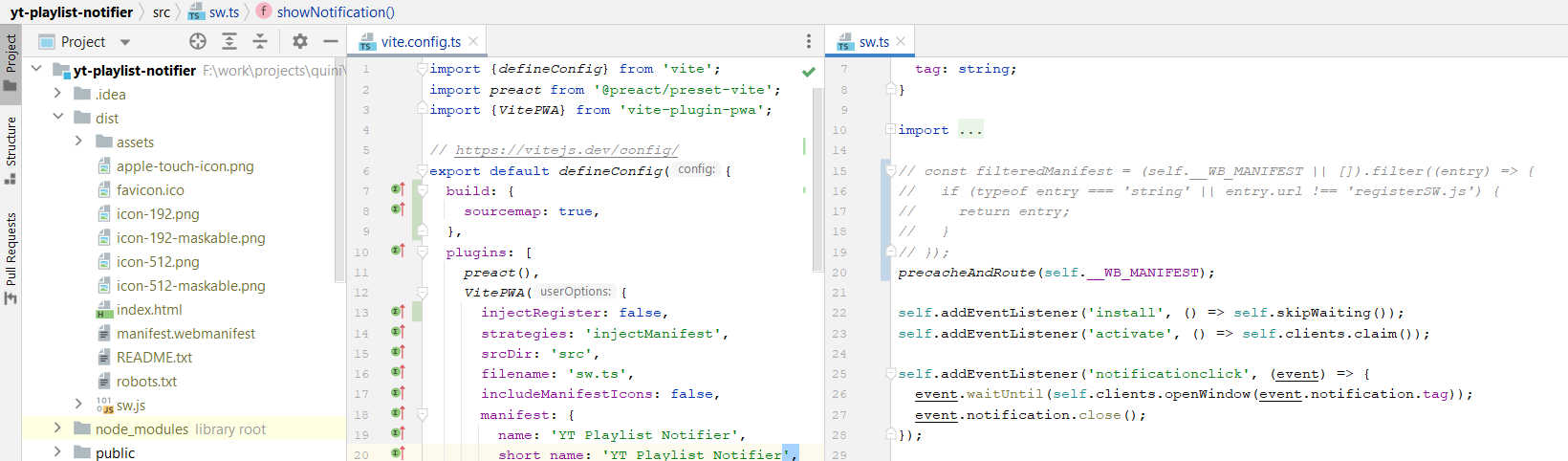 hint: update PWA plugin options · Issue #2 · jeffposnick/yt-playlist-notifier · GitHub