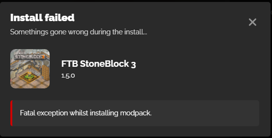 Fatal exception whilest installing modpack · Issue #845 · FTBTeam/FTB ...