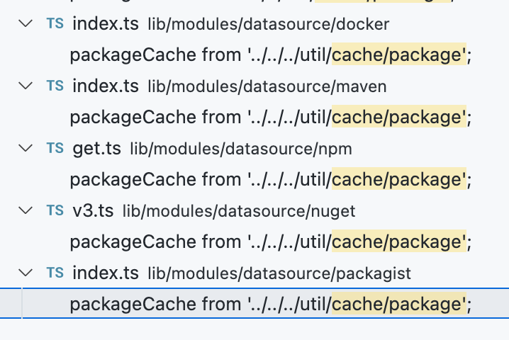 Consolidate package cache usage in datasources · Issue #14632 ...
