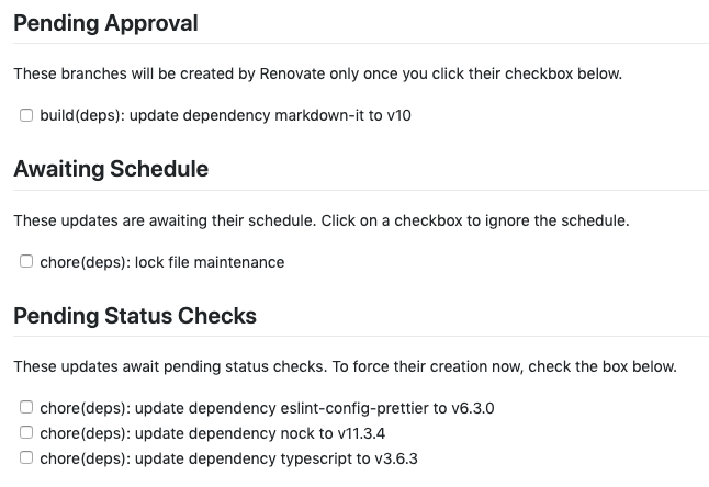 Pending Approval Pending Status Checks · Issue 4486 · Renovatebotrenovate · Github
