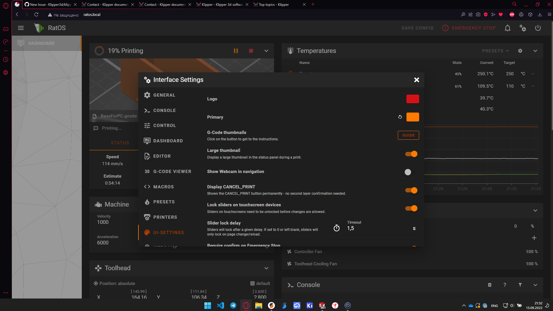 UI Bug · Issue #1080 · mainsail-crew/mainsail · GitHub