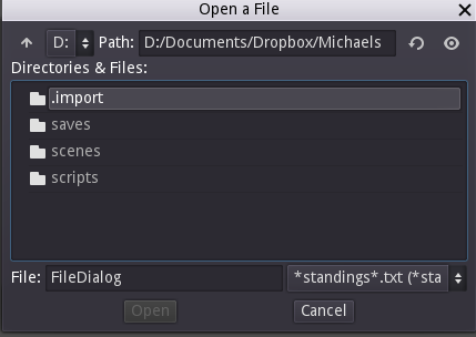 FileDialog works differently in Editor and Compiled Versions · Issue #46299 · godotengine/godot ...