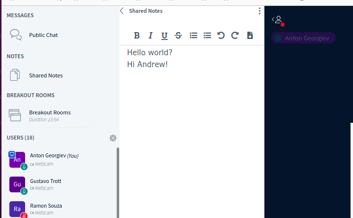 Shared notes panel displays over other panels · Issue #16551 ...
