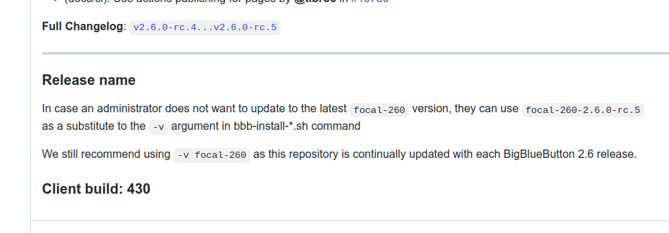 wrong version number in github release page · Issue #16830 · bigbluebutton/bigbluebutton · GitHub