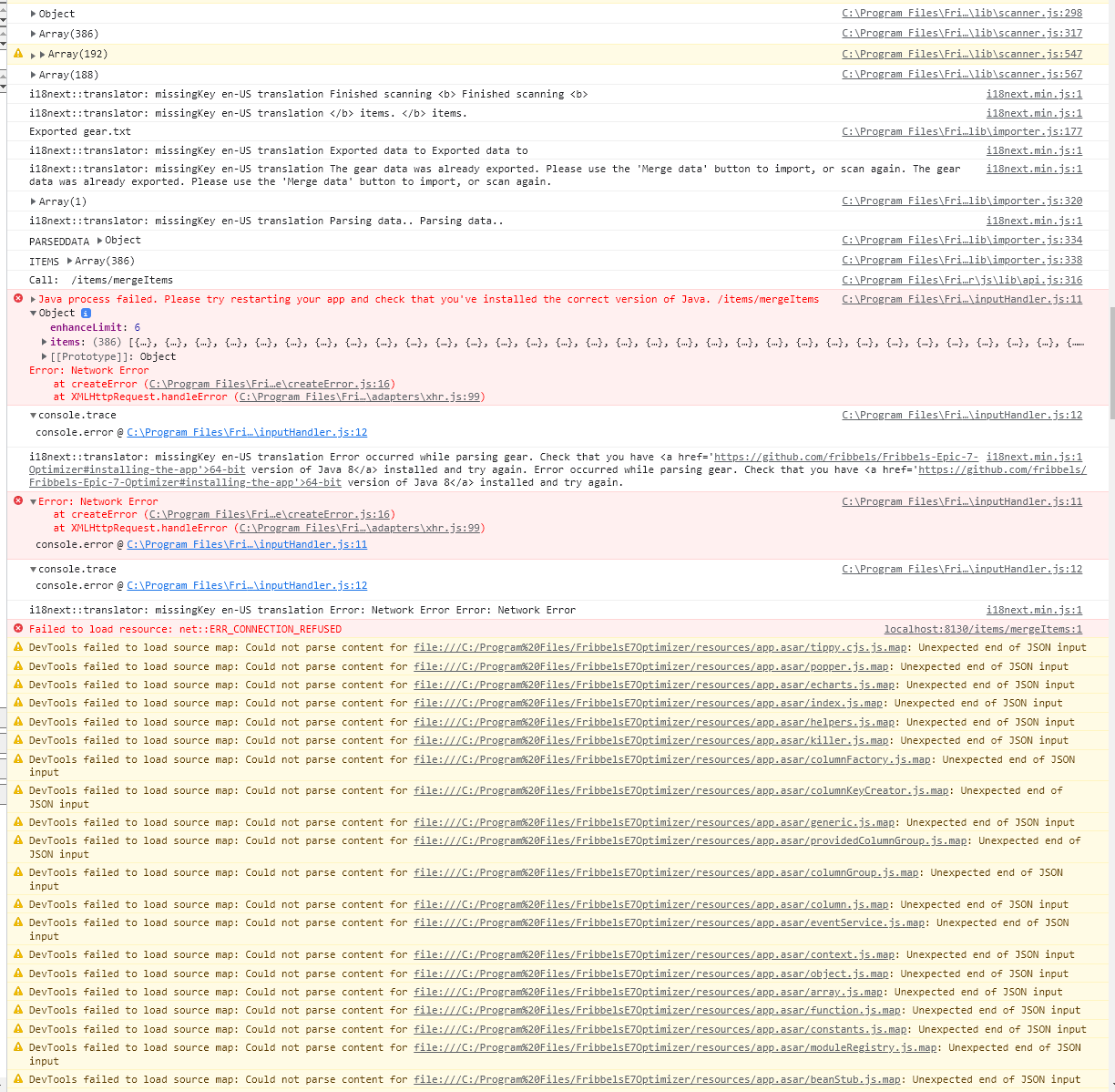 Java loading problem · Issue #163 · fribbels/Fribbels-Epic-7-Optimizer · GitHub