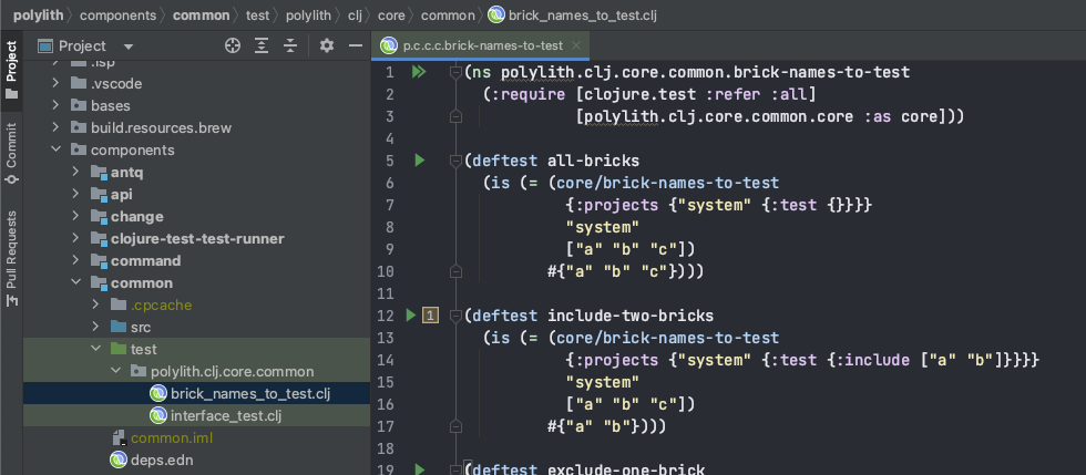 Stay on the root module in Polylith workspaces · Issue #2828 · cursive-ide/cursive · GitHub