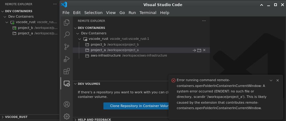 A Single Devcontainer Cannot Be Connected To More Than Once · Issue 3601