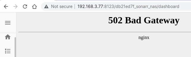 🐛 [Sonarr] 502 Bad Gateway via Ingress · Issue #758 · alexbelgium/hassio-addons · GitHub