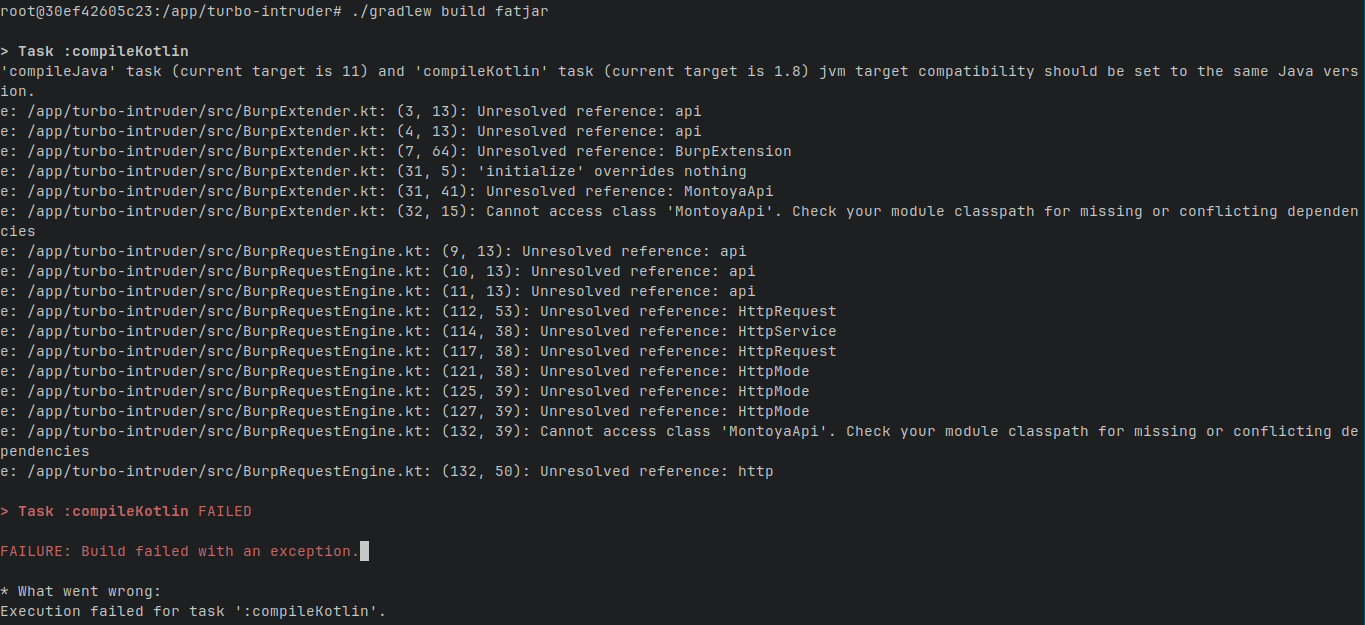 Manual Build Failed · Issue #134 · PortSwigger/turbo-intruder · GitHub