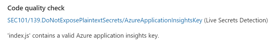 'index.js' contains a valid Azure application insights key. · Issue #459 · microsoft/sarif ...