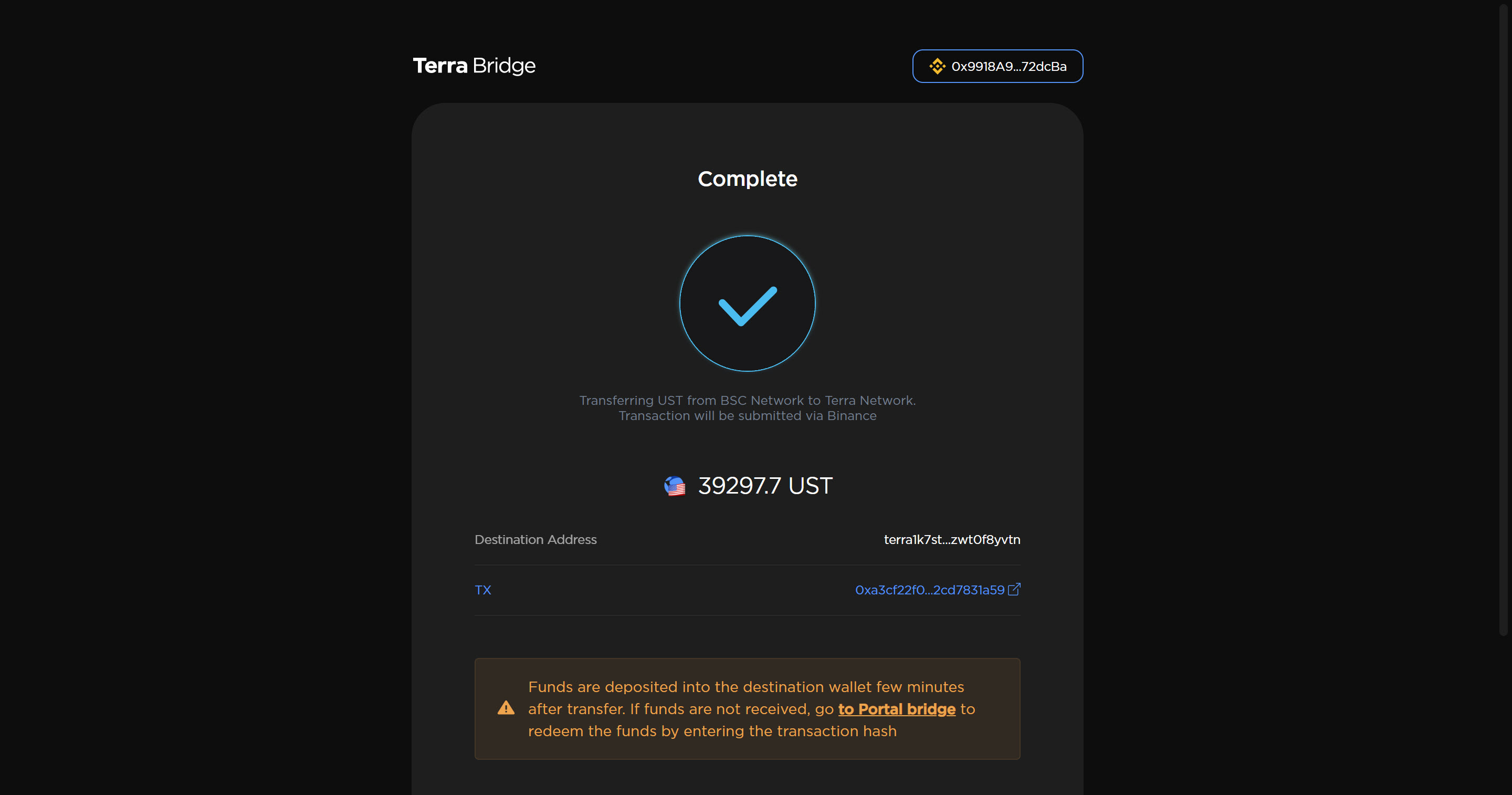 Unable to redeem UST (Wormhole) token · Issue #1171 · wormhole-foundation/wormhole · GitHub