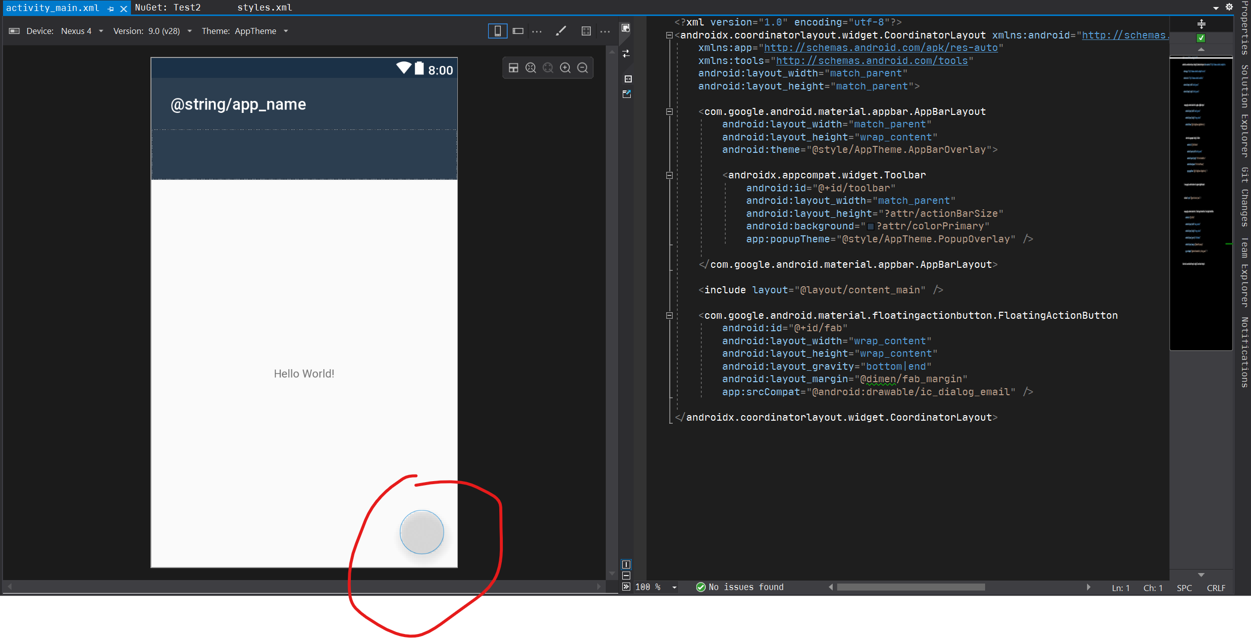 VS2019 Can not render Floating Action Button correctly after migrate to AndroidX · Issue #5574 ...