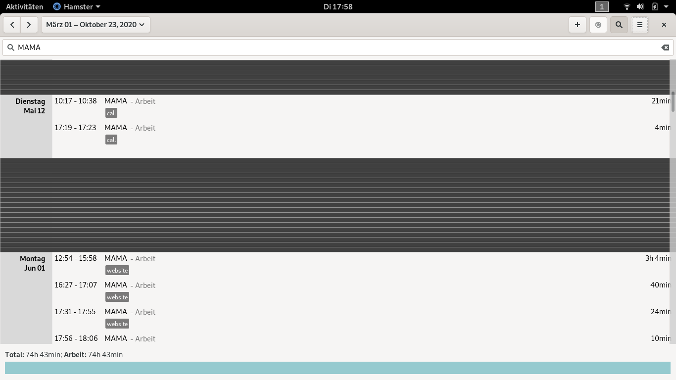 Weird display of dark grey lines when filtering activities · Issue #636 · projecthamster/hamster ...