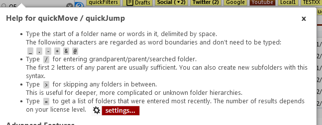 Using `=` key for folders from recent quickMove / quickJump operations (not all recent folders ...
