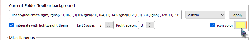 Enhancement: Customizable icon color for current folder bar · Issue ...