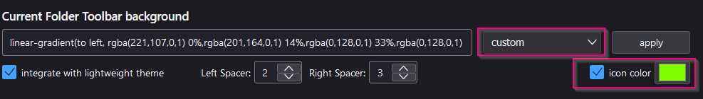 Custom icon color picker disabled. Also may lead to unreadable current ...