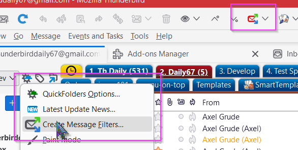quickFilters Filter assistant mode is not detected when configured to automatically start with ...