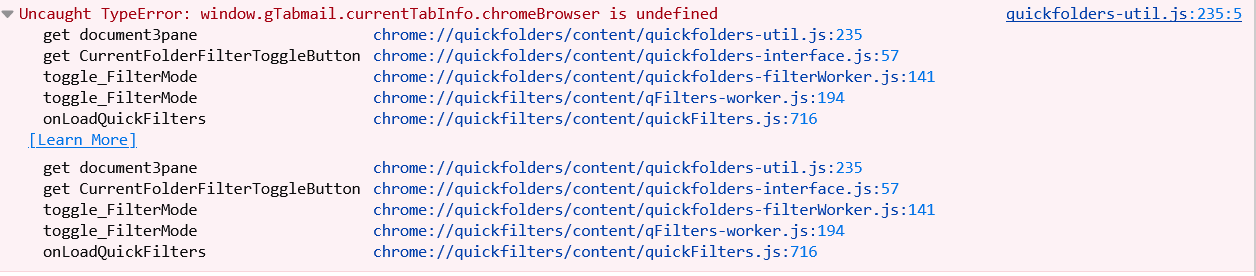 quickFilters Filter assistant mode is not detected when configured to automatically start with ...