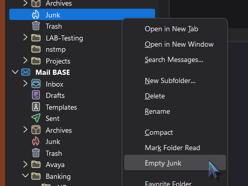 "Empty Junk" command intermittently hidden from context menus · Issue ...