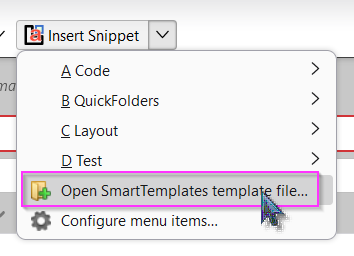 Regression in 4.3.1: Composer menu buttons are missing the item "Open ...