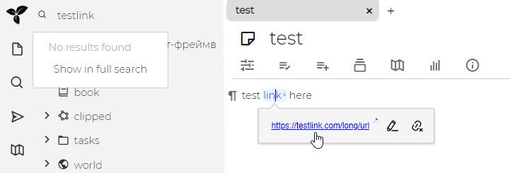 (Bug report) Even the Full search does not search inside links · Issue #2412 · TriliumNext ...