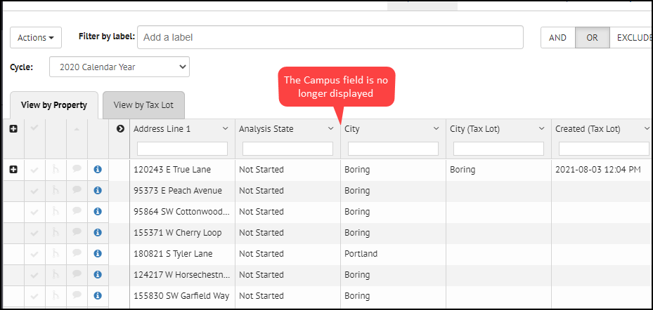 Inventory List columns disappear in Column List Profile after hiding a field in the list view ...