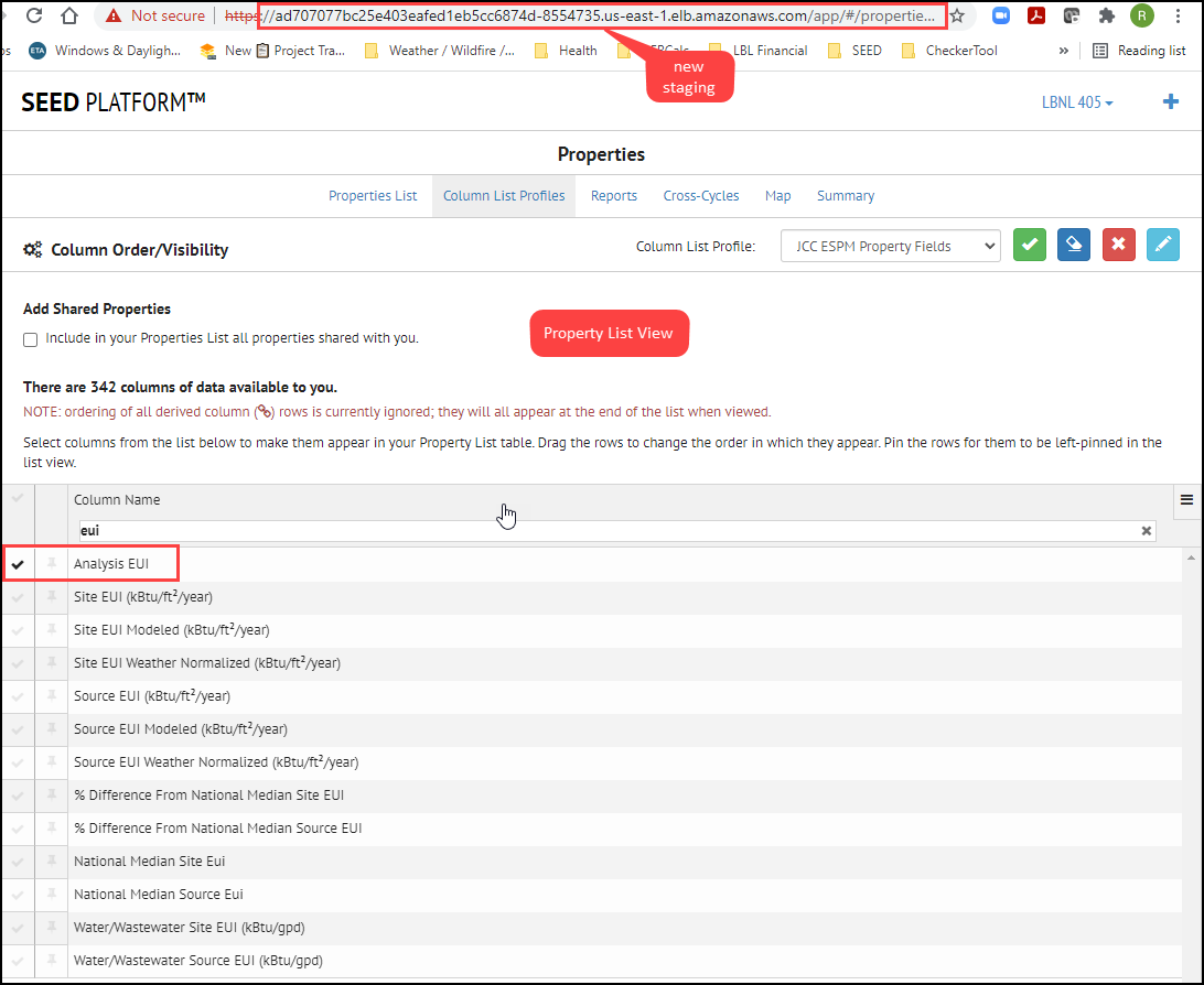 EUI Analysis -- Calculated field names are different between staging and dev1 · Issue #2984 ...