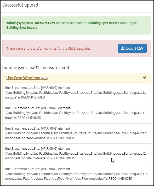 BuildingSync: allow users to export warnings/errors when importing data · Issue #2960 · SEED ...