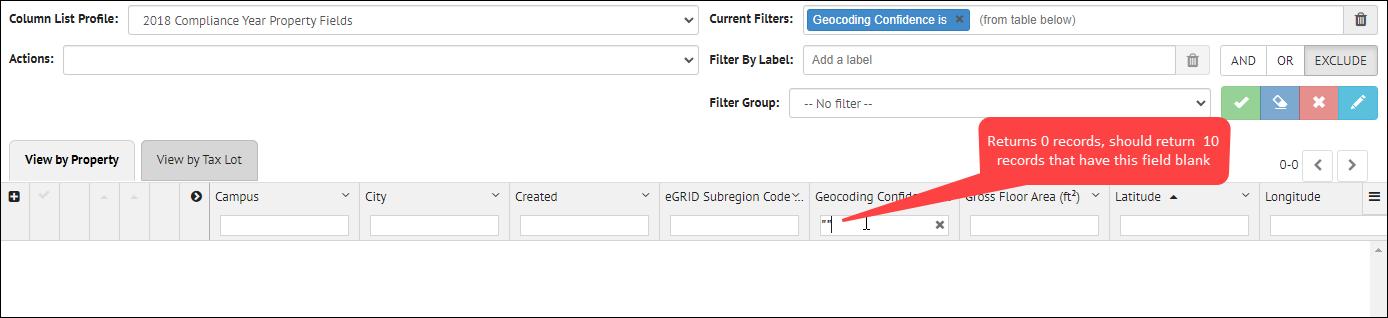 Property List New: !"" and "" don't seem to be working · Issue #3600 · SEED-platform/seed · GitHub