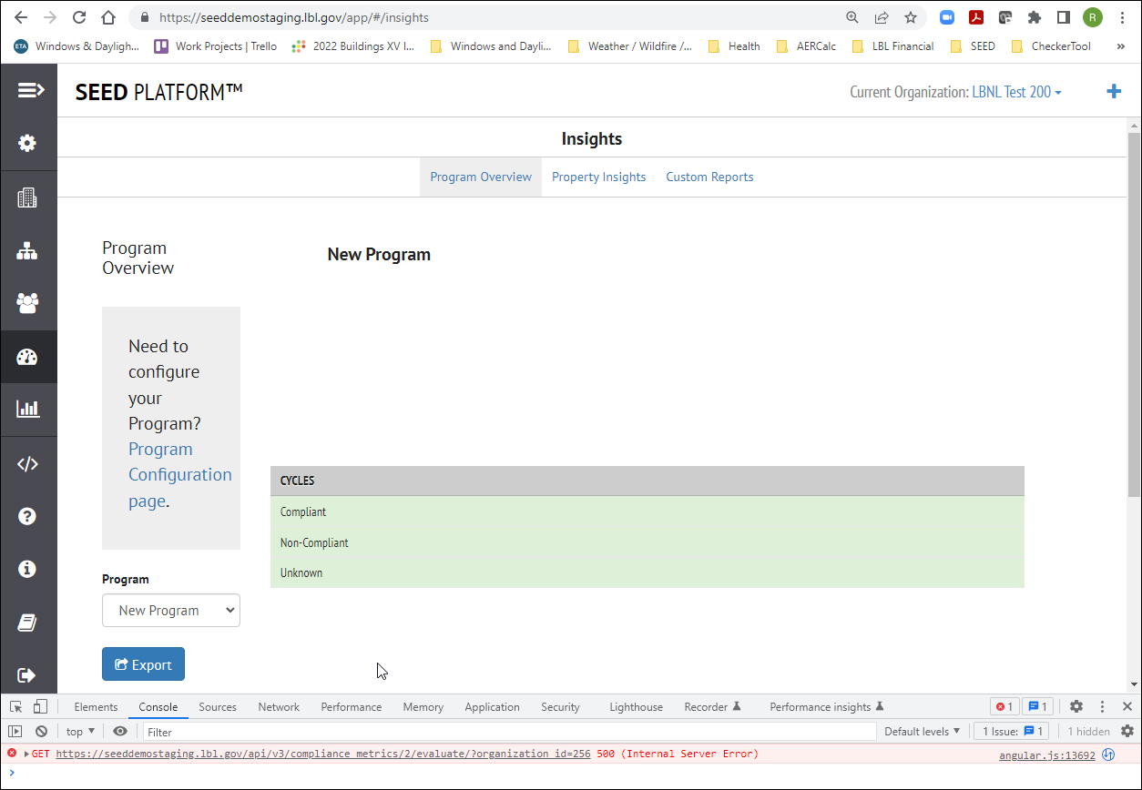 Add Program Metric Setup page Link to Property Insights Page · Issue #3628 · SEED-platform/seed ...