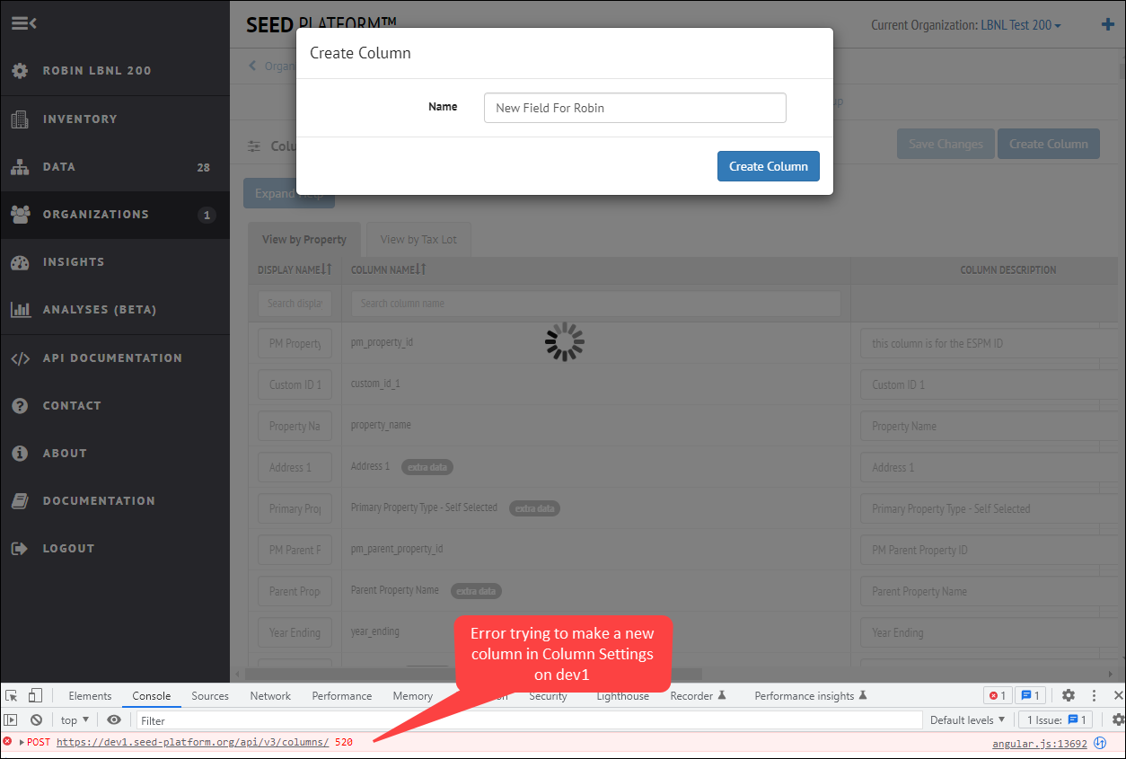 Column Settings: getting 520 error when making a new column but column is created · Issue #3780 ...