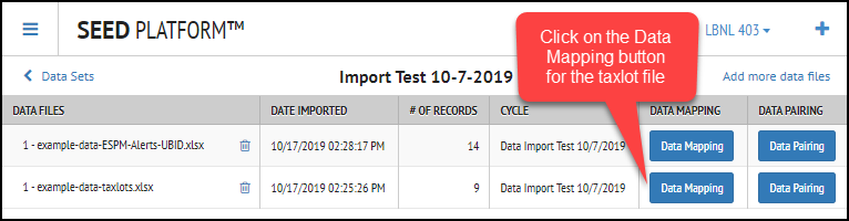 Data Mapping for imported files does not reflect the actual mapping for ...