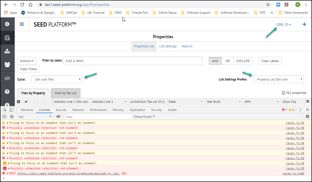 403 (Forbidden) when trying to geocode records from Inventory List view · Issue #1945 · SEED ...