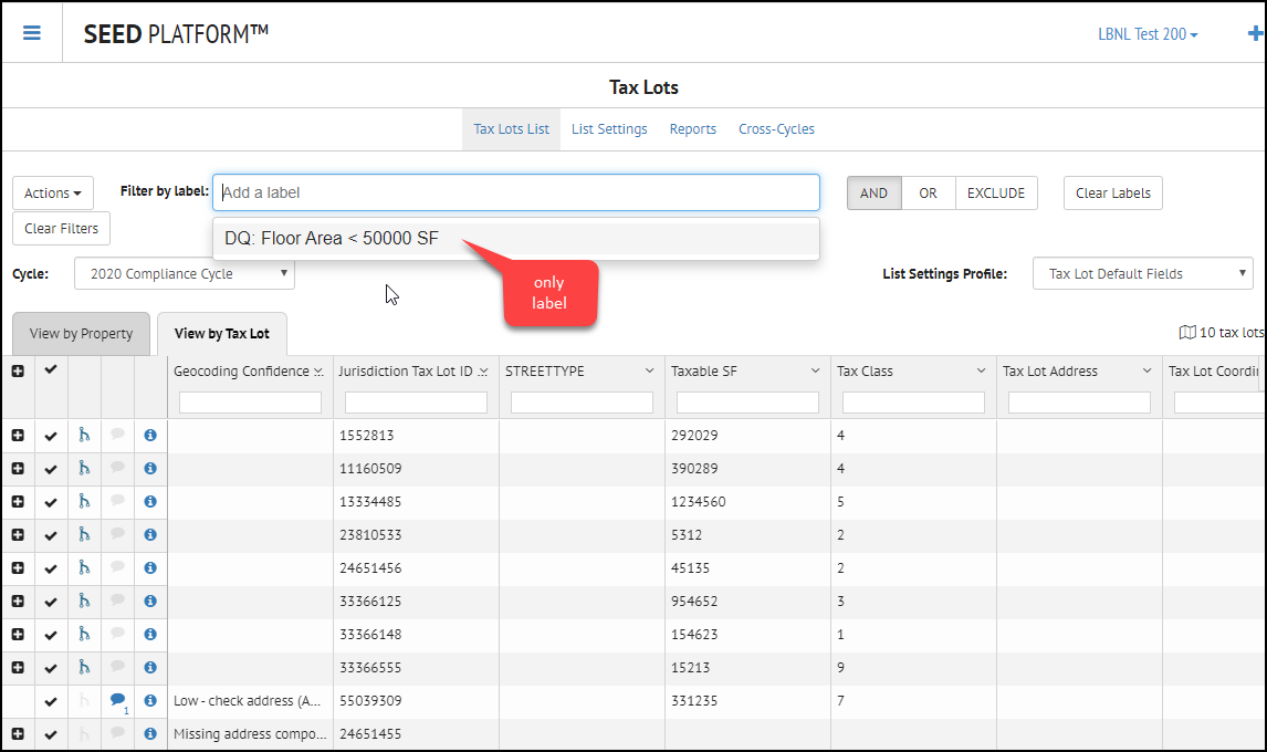 Extra label showing up in Tax Lot export · Issue #2092 · SEED-platform ...