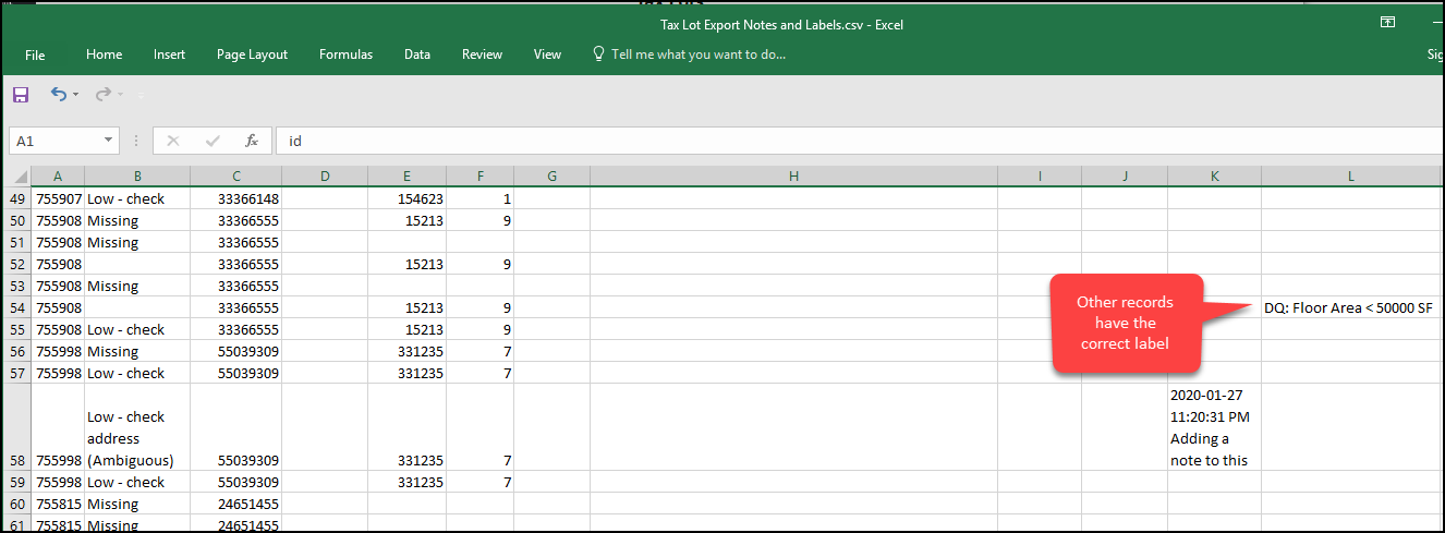 Extra label showing up in Tax Lot export · Issue #2092 · SEED-platform ...